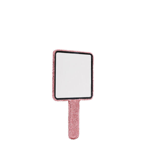 Rectangle Hand Mirror Embellished with Rhinestone-studded Handheld ...